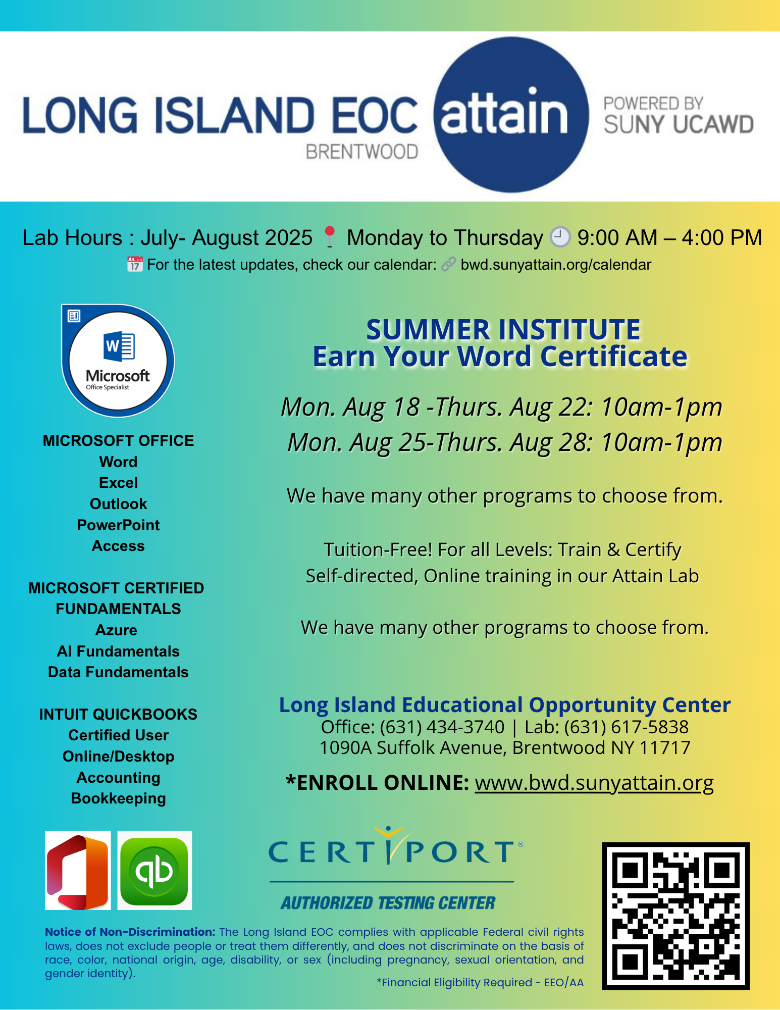 ATTAIN SUMMER INSTITUTE 2025 - Long Island Educational Opportunity Center